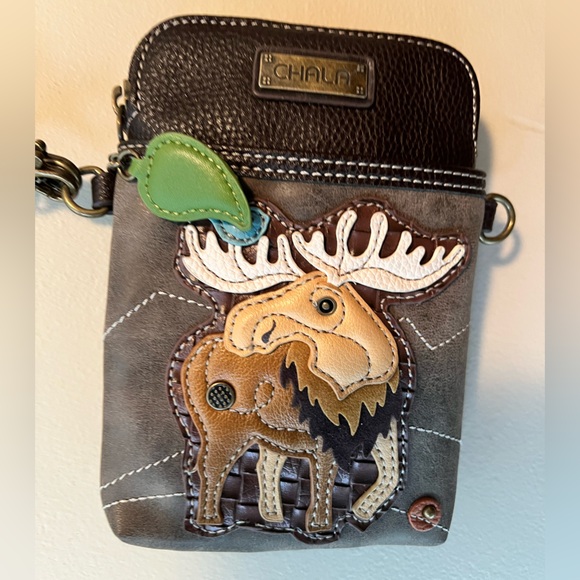 Chala | Bags | Chala Bag With Moose Design Small Crossbody Or Wristlet ...
